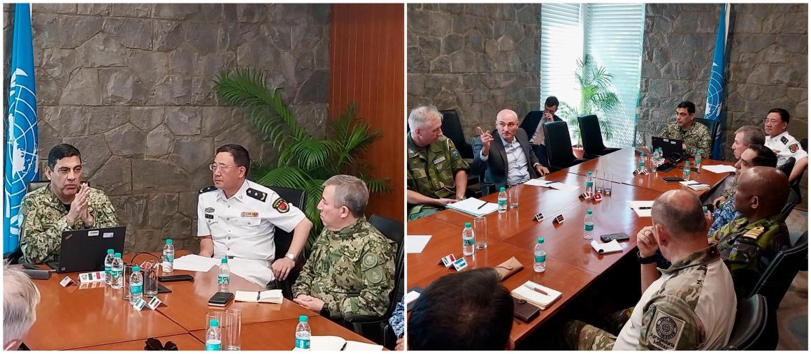Maj Gen Guardado Sánchez briefing P5 + TCC Defense Attachés and ...